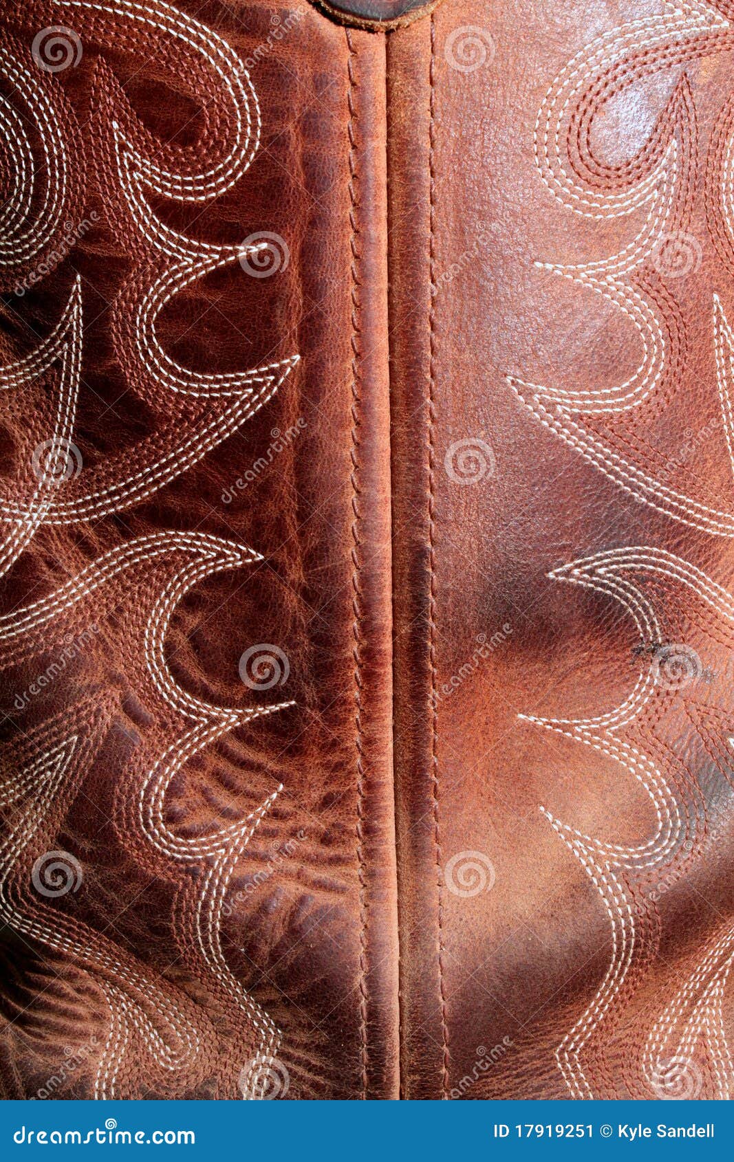 Boot leather stock image. Image of thread, brown, seam - 17919251