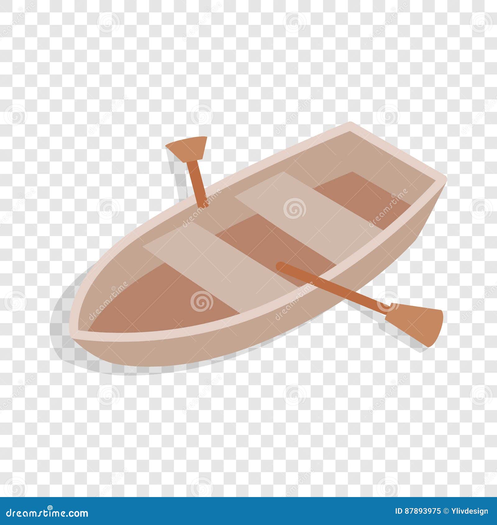 Boot Met Roeispanen Isometrisch Pictogram Vector Illustratie ...