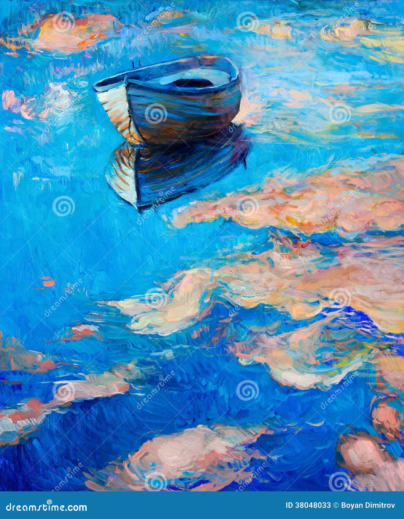 Boot op zee stock afbeelding. Image of ontwerp, sinaasappel - 38048033