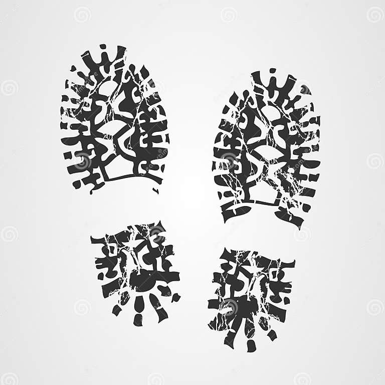 Boot print stock vector. Illustration of direction, boot - 28559273
