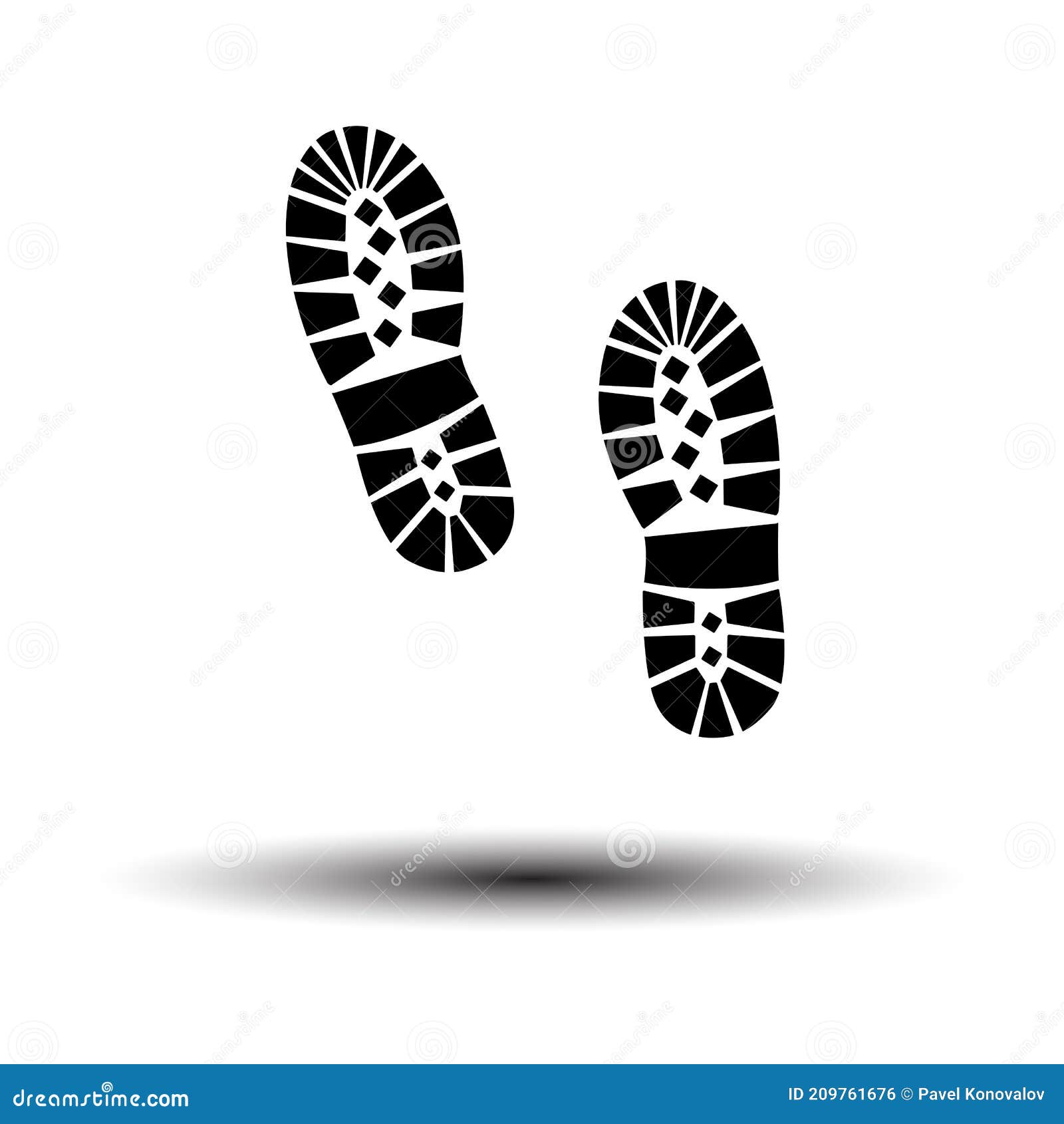Boot Print Icon stock vector. Illustration of human - 209761676