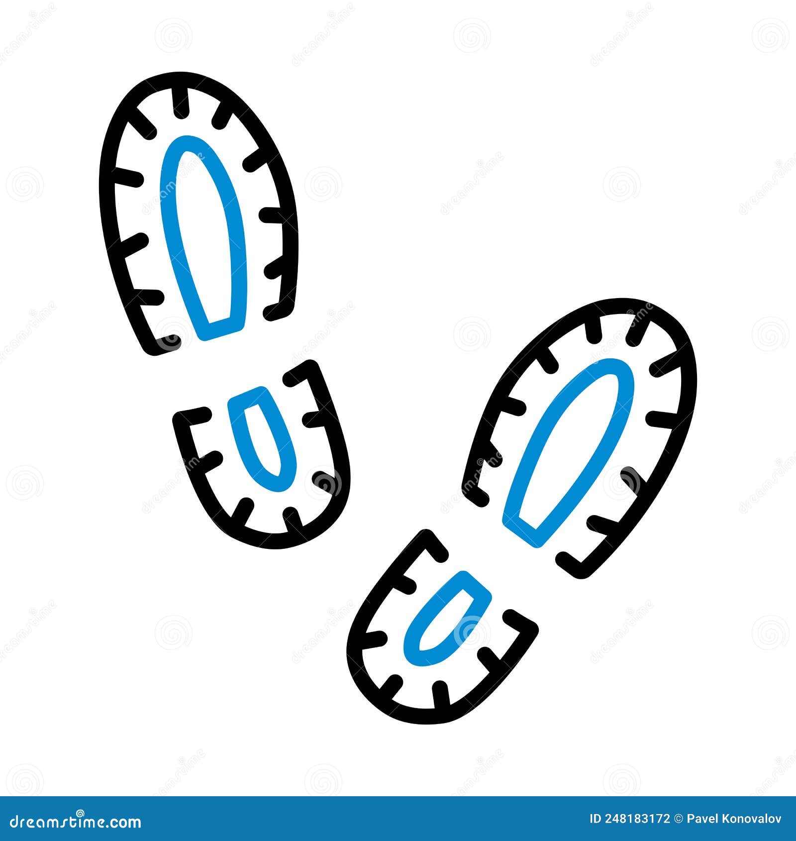 Boot Print Icon stock vector. Illustration of mark, impression - 248183172