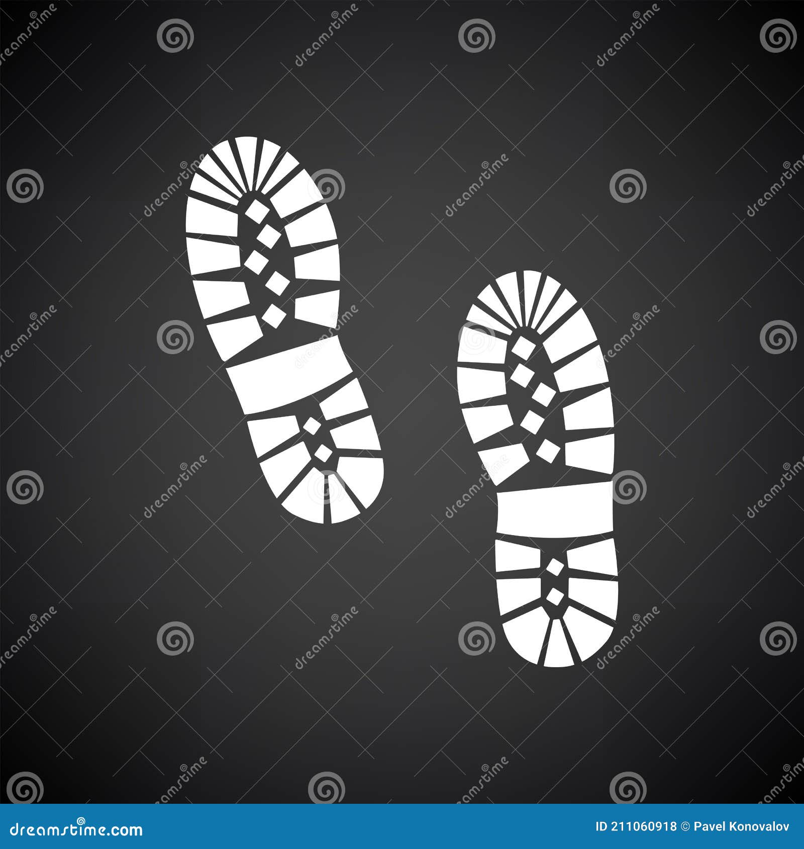 Boot Print Icon stock vector. Illustration of graphic - 211060918