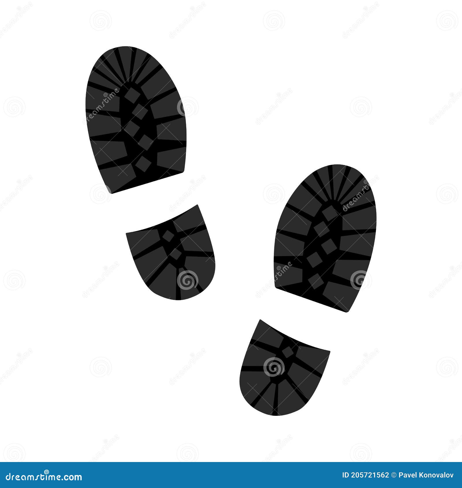 Boot Print Icon stock vector. Illustration of black - 205721562