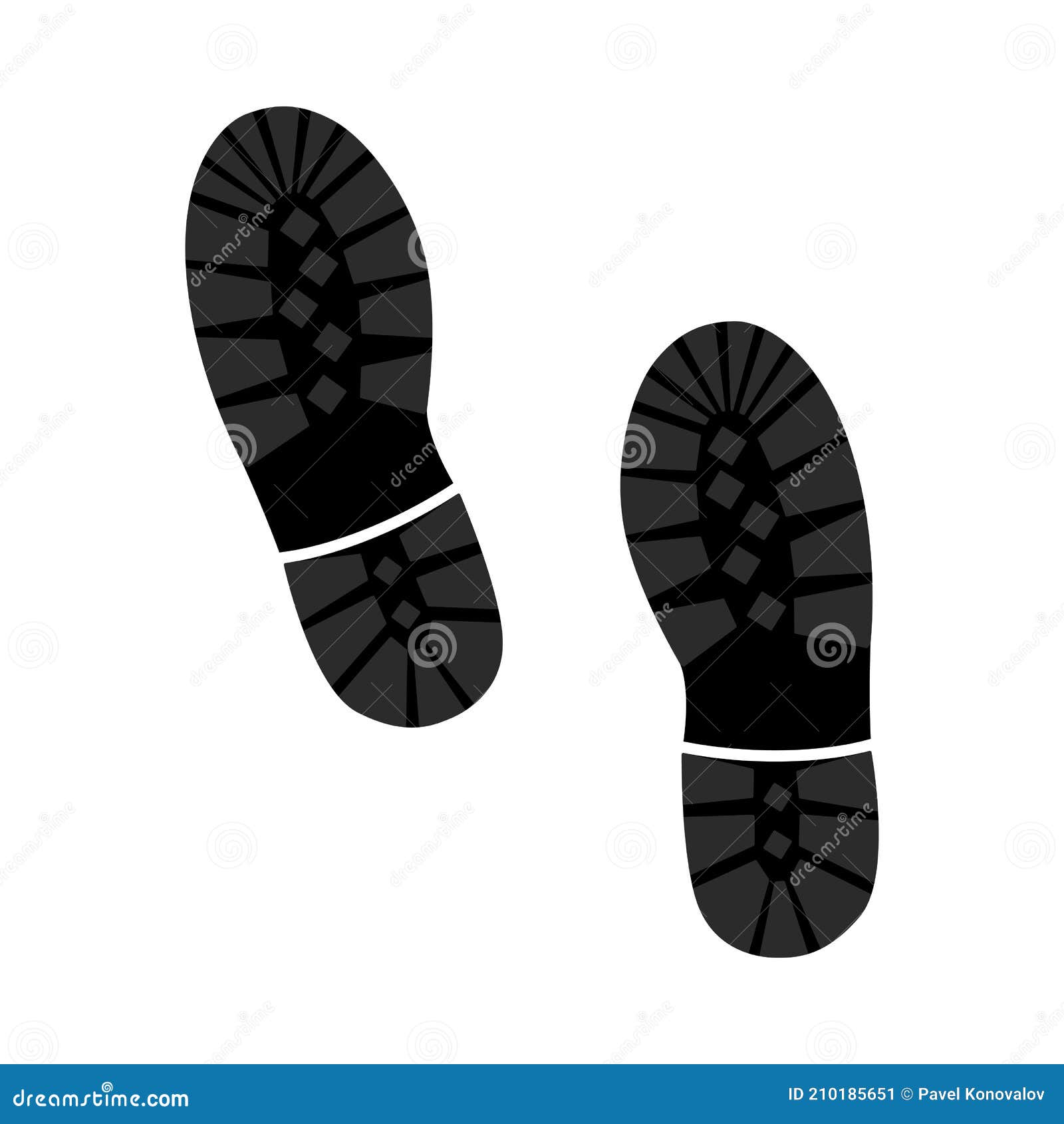 Boot Print Icon stock vector. Illustration of detective - 210185651