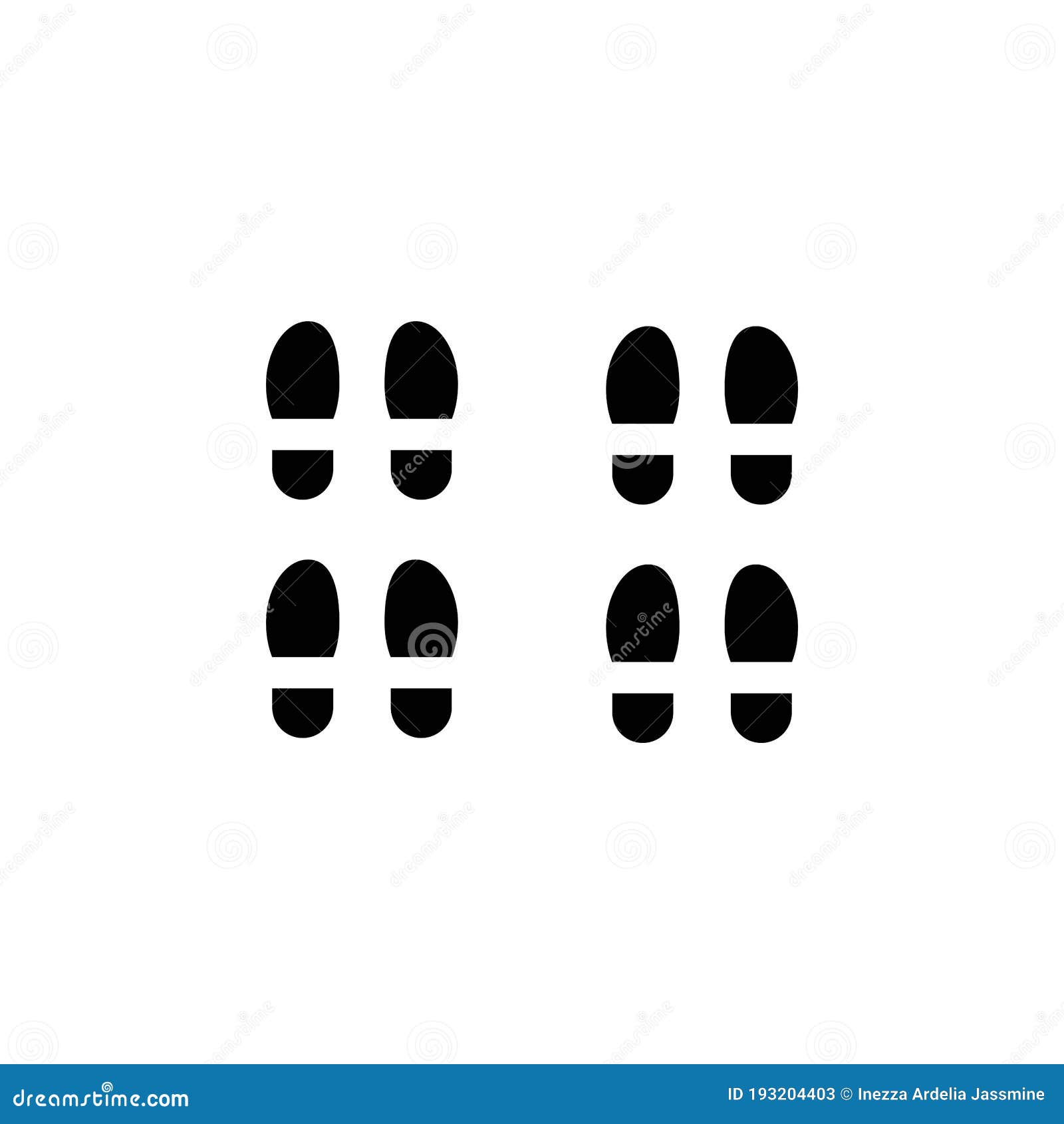 Boot Print Icon, Illustration Design Template Stock Vector ...