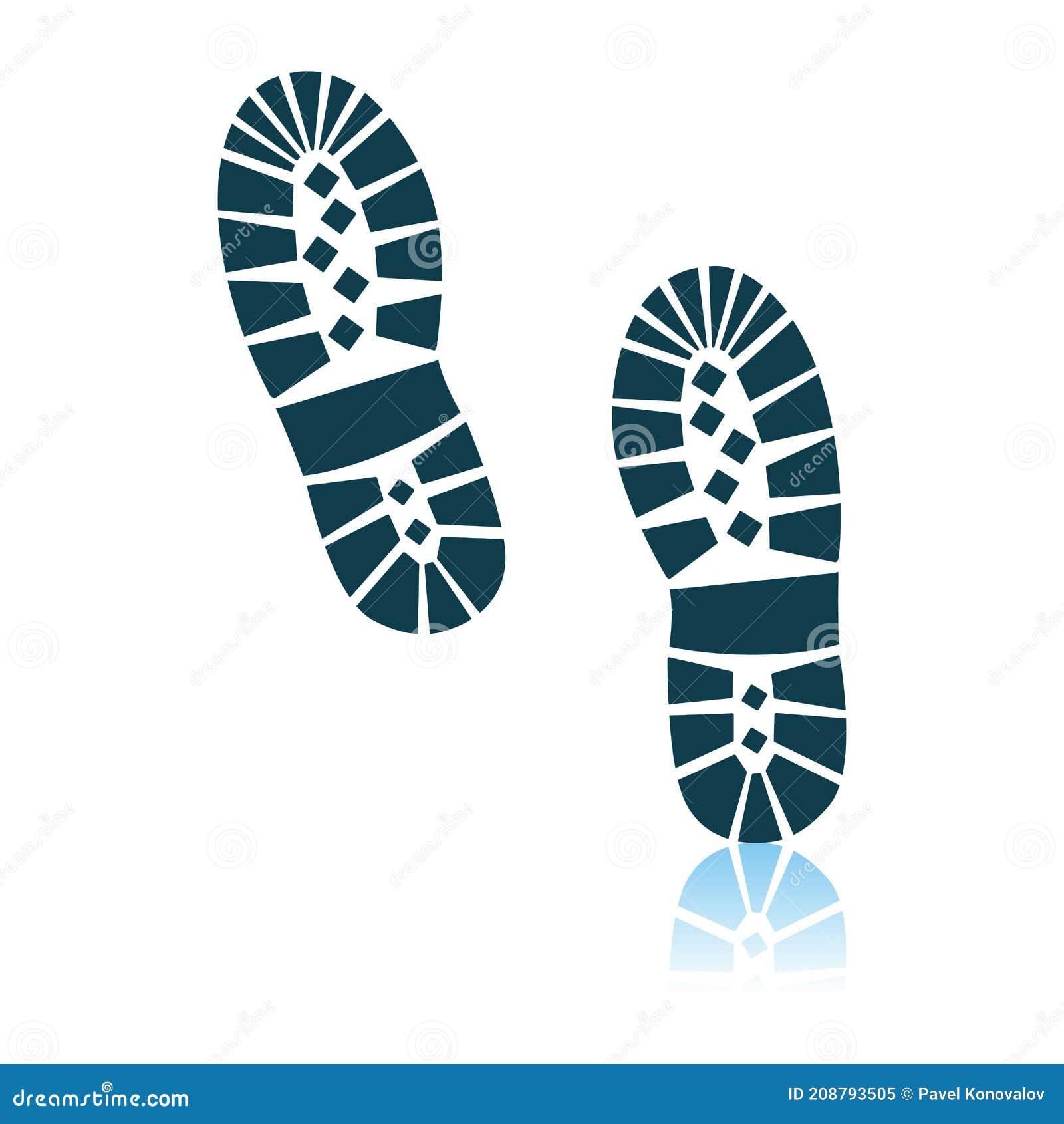 Boot Print Icon stock vector. Illustration of step, footwear - 208793505