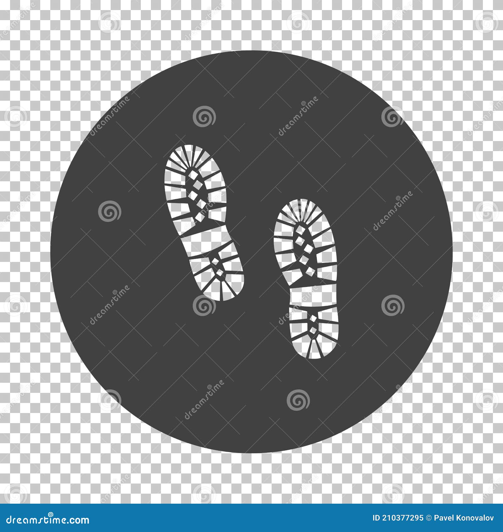 Boot Print Icon stock vector. Illustration of paint - 210377295