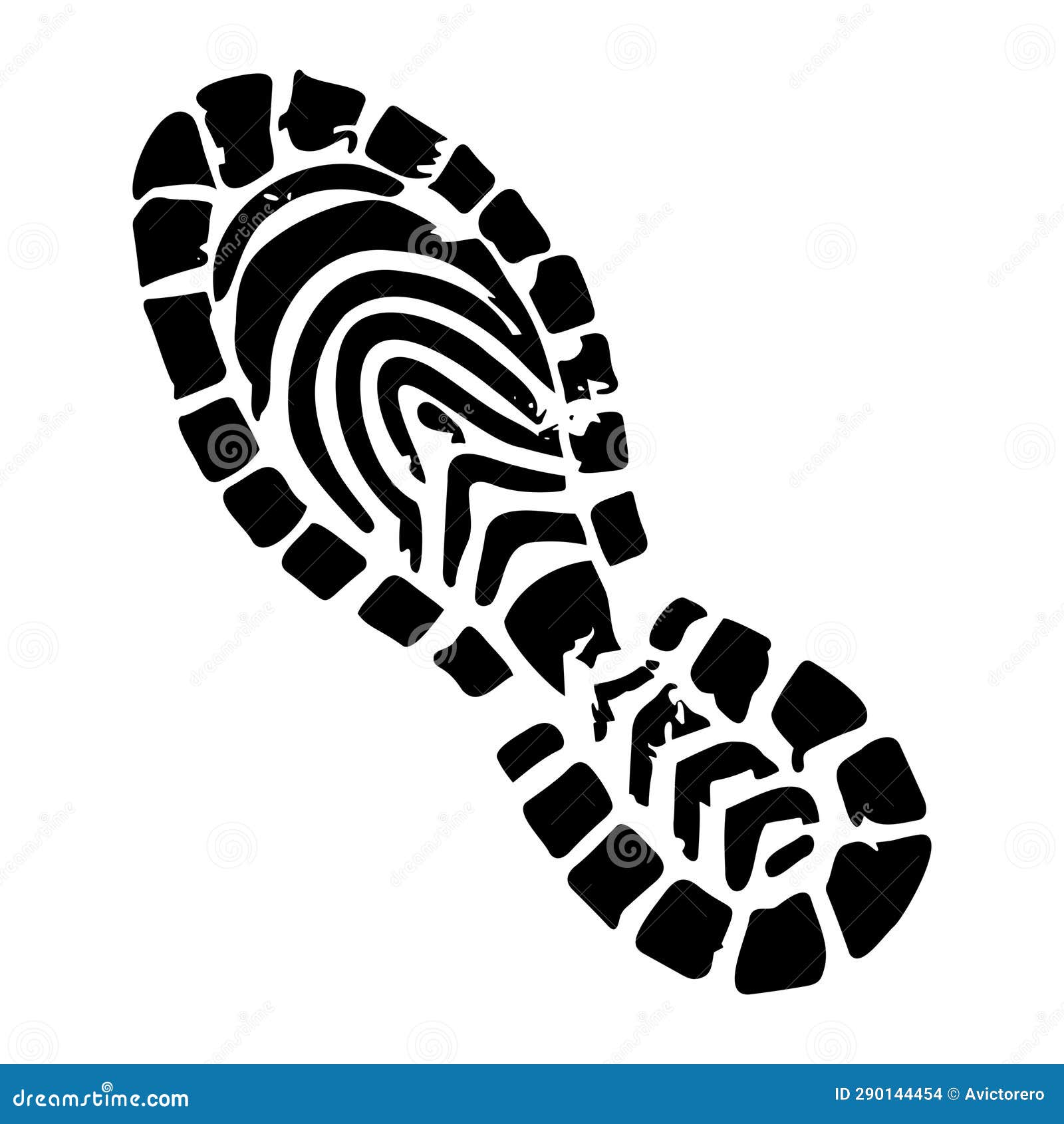 Boot print icon symbol stock vector. Illustration of footstep - 290144454
