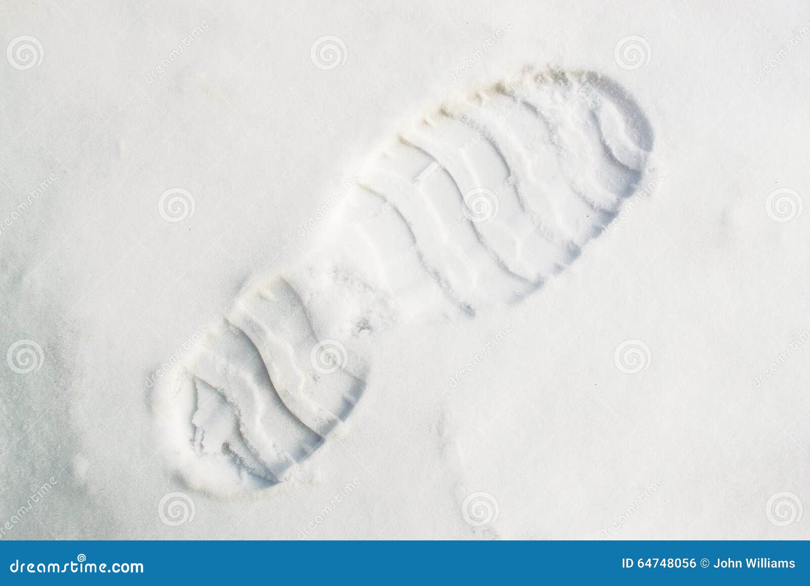 Boot Print in Snow stock photo. Image of snow, foot, step - 64748056