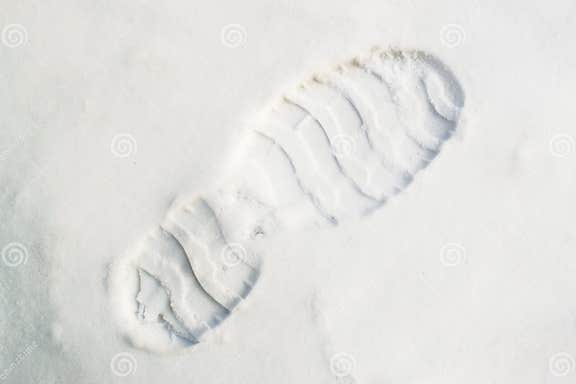 Boot Print in Snow stock photo. Image of snow, foot, step - 64748056