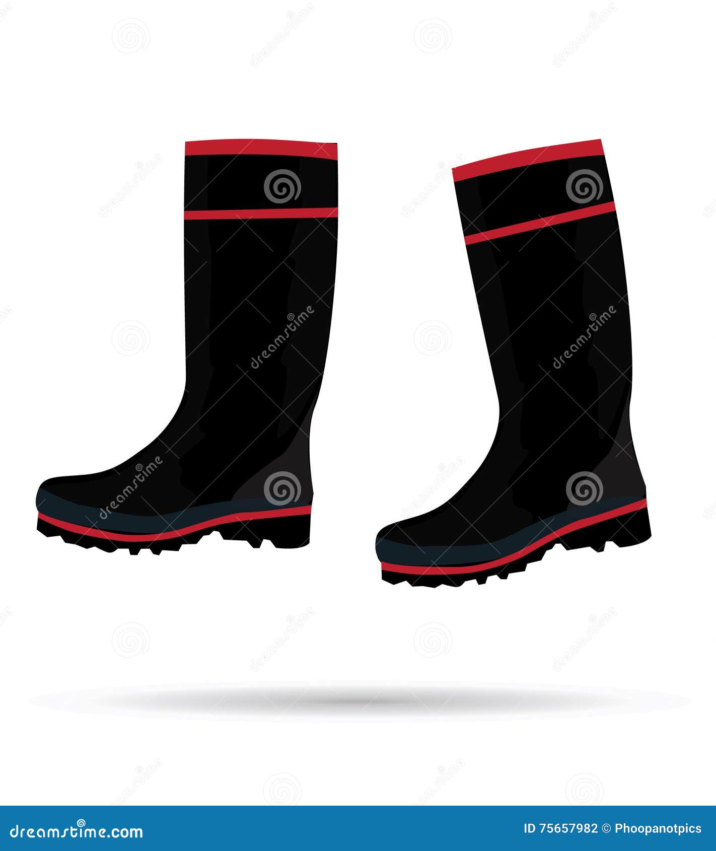 Boot shoe stock vector. Illustration of boot, rain, worker - 75657982