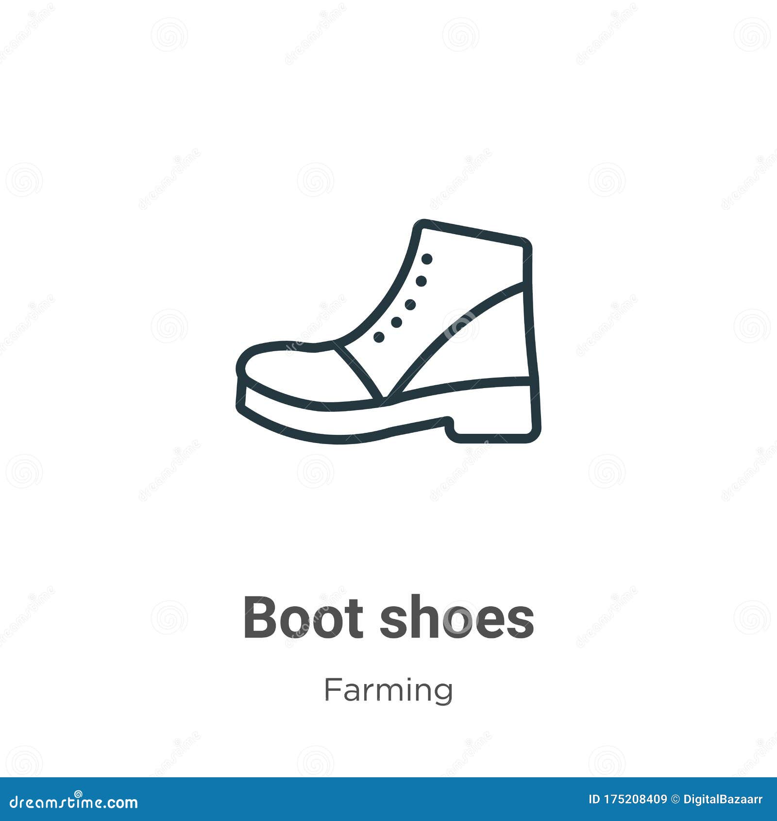 Boot Shoes Outline Vector Icon. Thin Line Black Boot Shoes Icon, Flat ...