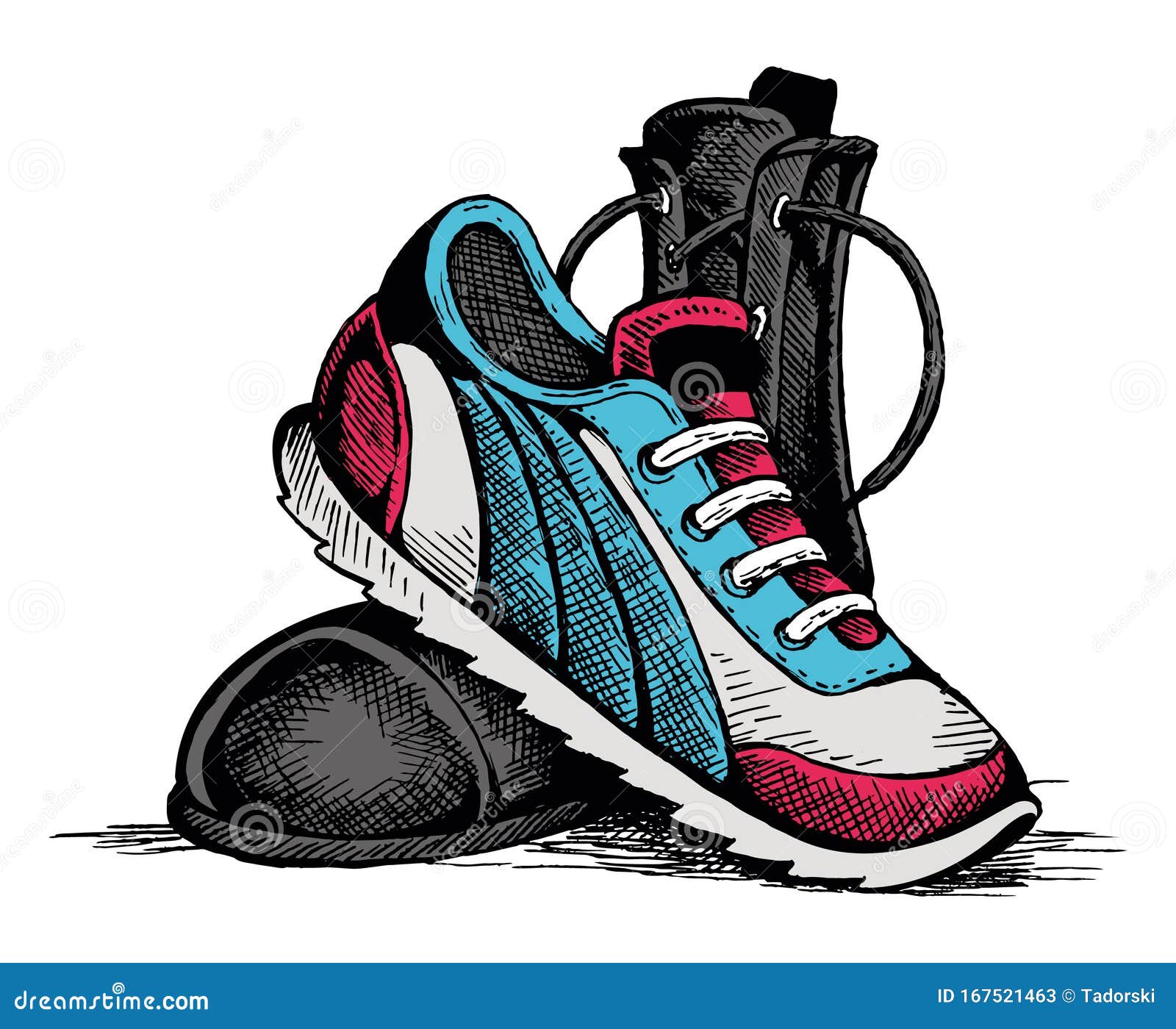 Sneaker Drawing Stock Illustrations – 2,187 Sneaker Drawing Stock ...