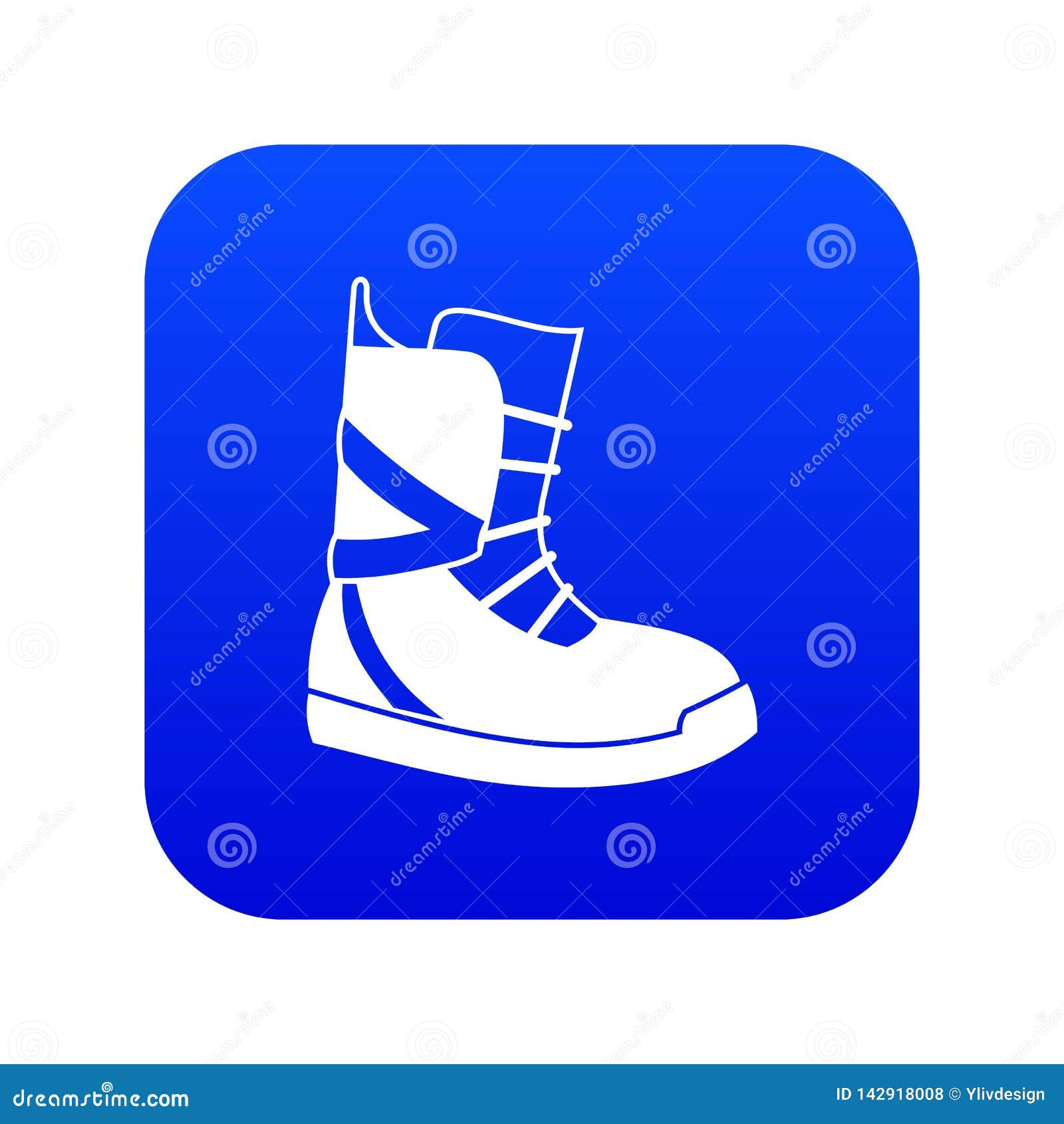 Boot for Snowboarding Icon Digital Blue Stock Vector - Illustration of ...