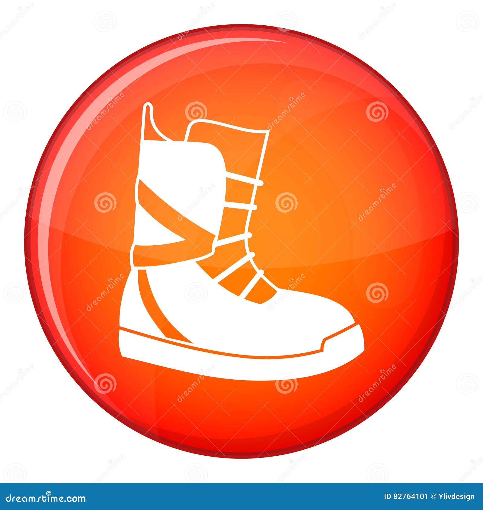 Boot for Snowboarding Icon, Flat Style Stock Vector - Illustration of ...