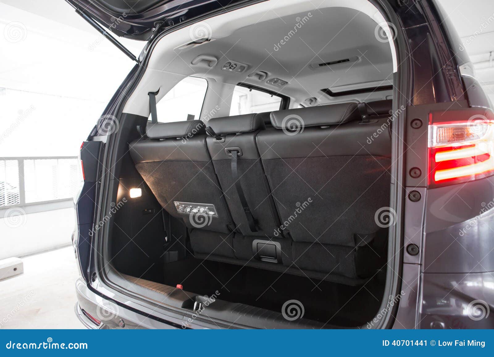 Boot space of a MPV stock image. Image of space, rear - 40701441