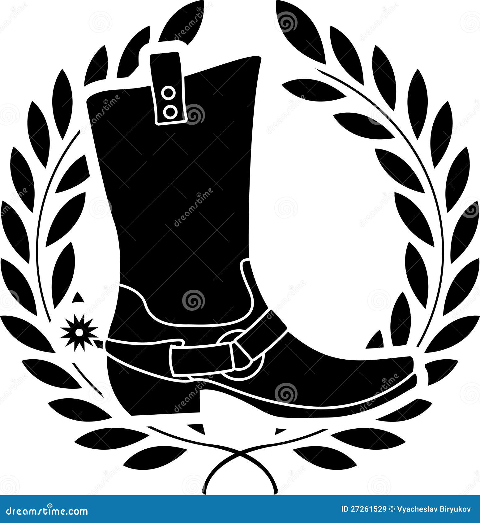 Boot with spurs stock vector. Illustration of fashion - 27261529