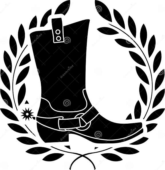 Boot with spurs stock vector. Illustration of fashion - 27261529