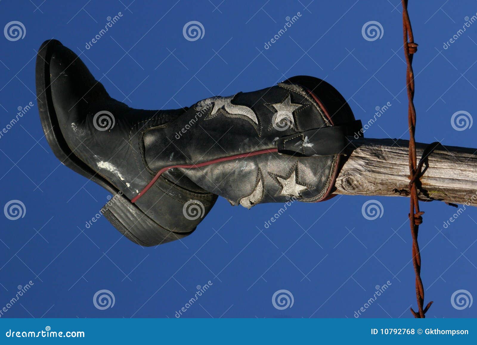 Boot on a Stick stock photo. Image of western, black - 10792768