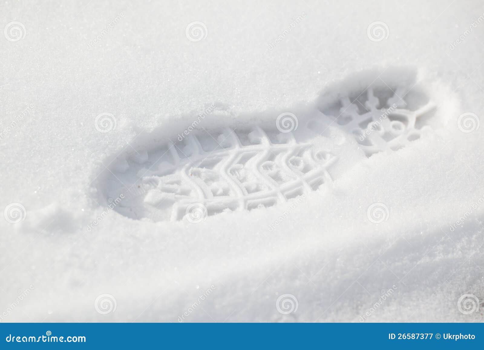 Boot trace on a snow stock image. Image of snow, trail - 26587377