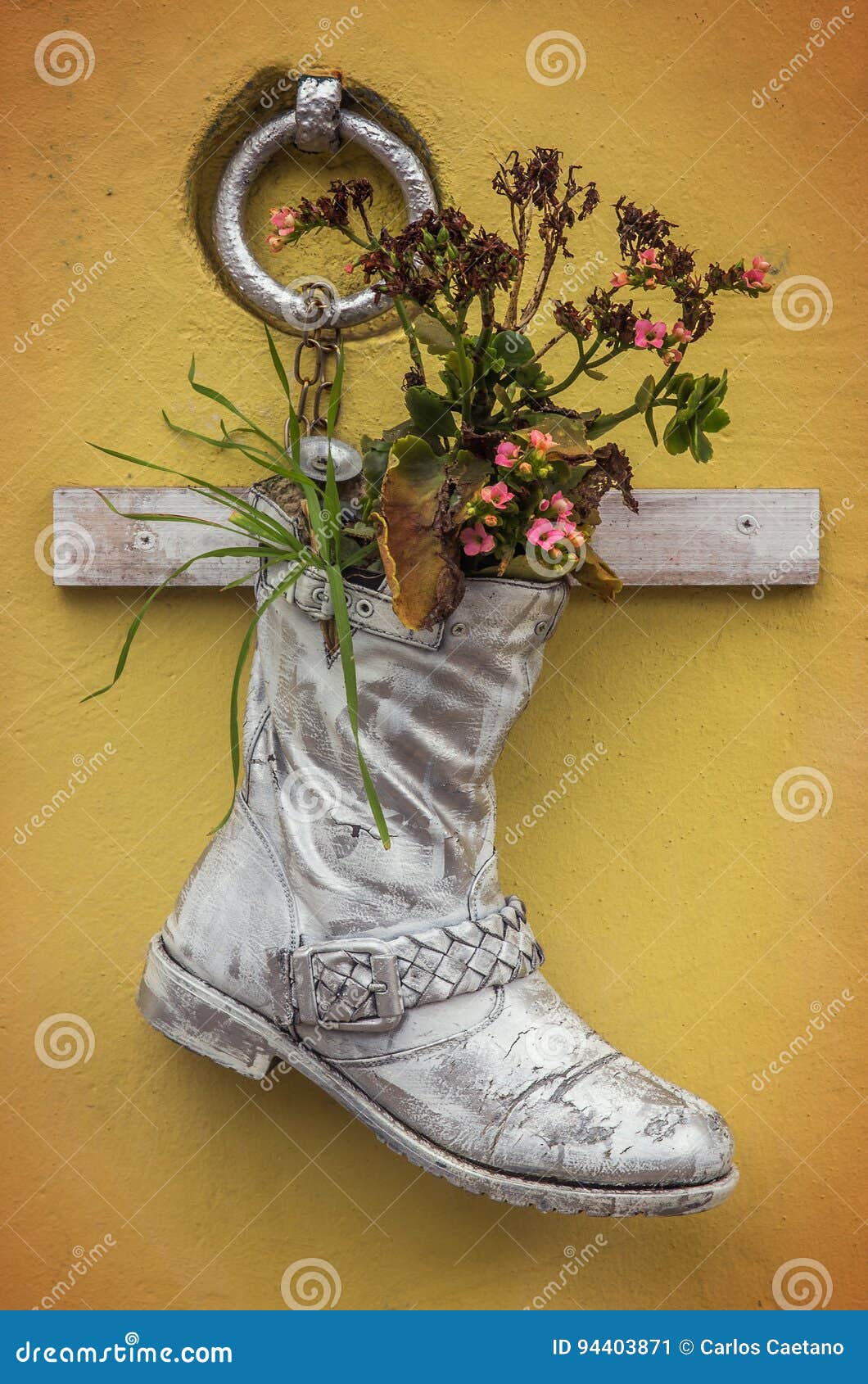 Boot Vase stock image. Image of boot, pink, pretty, vertical - 94403871