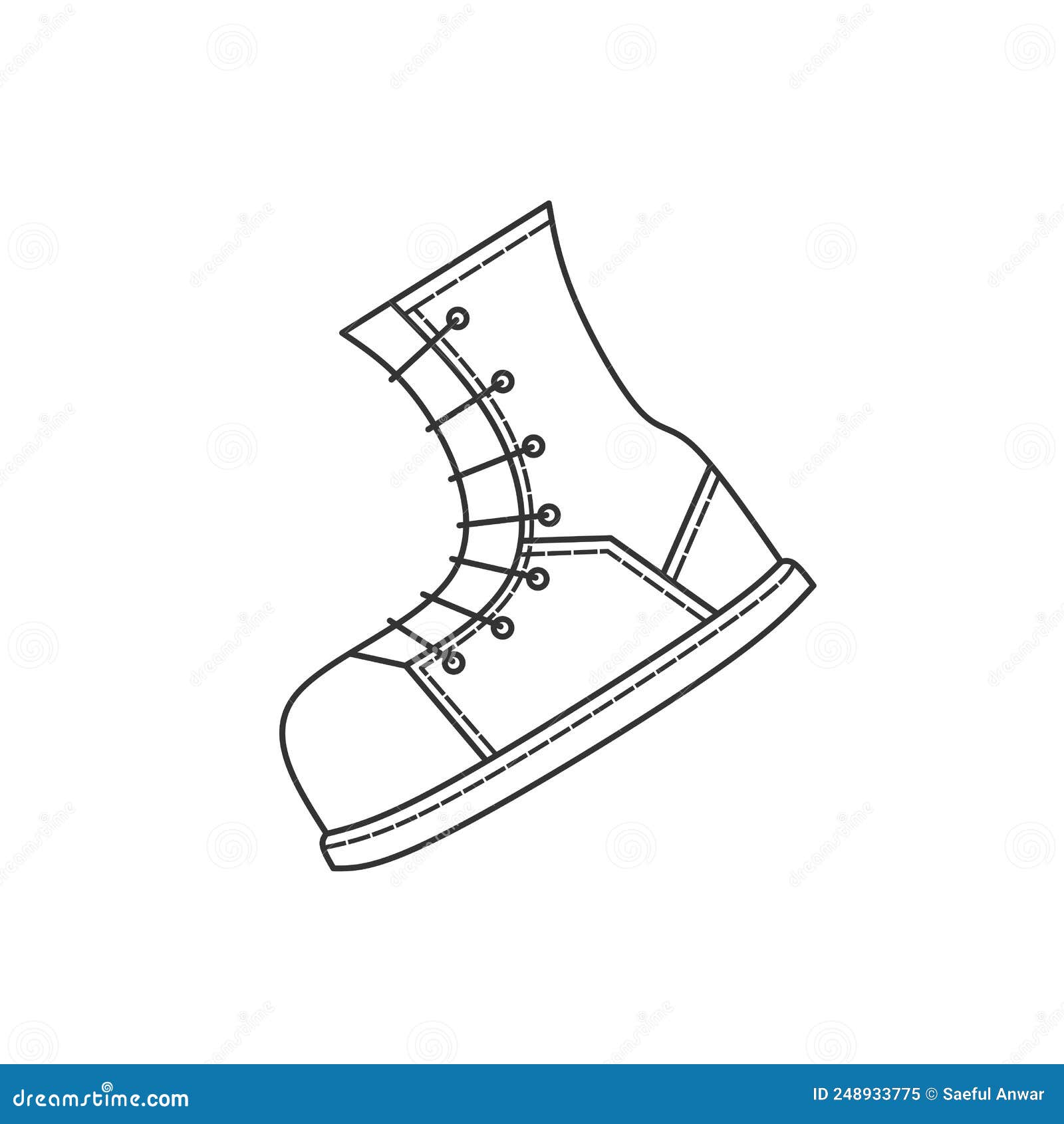 Boot vector icon stock vector. Illustration of clothing - 248933775