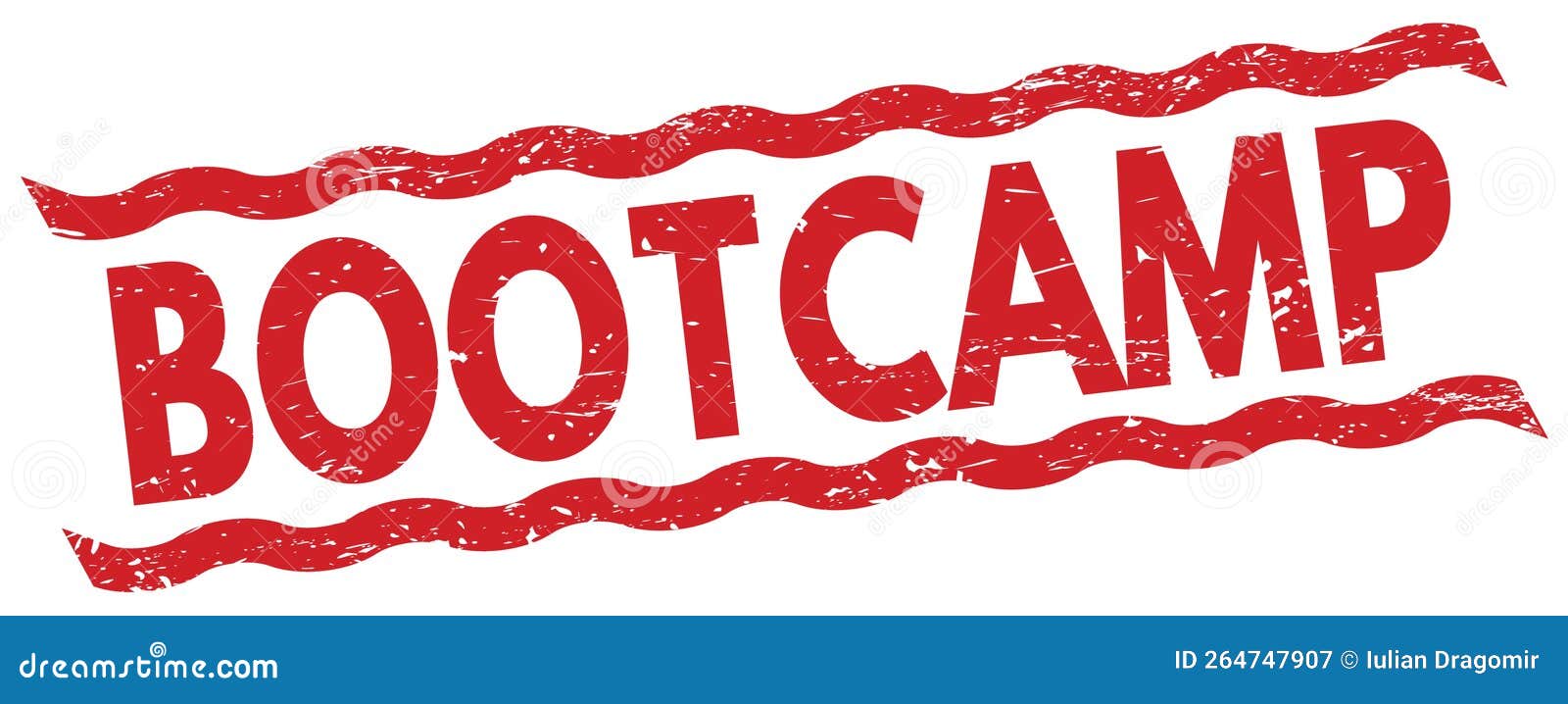 BOOTCAMP Text on Red Lines Stamp Sign Stock Illustration - Illustration ...