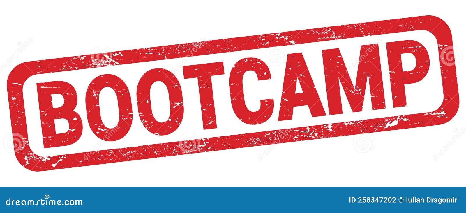 BOOTCAMP Text Written on Red Rectangle Stamp Stock Illustration ...