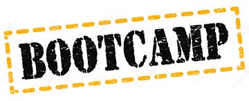 BOOTCAMP Text Written on Yellow-black Stamp Sign Stock Illustration ...
