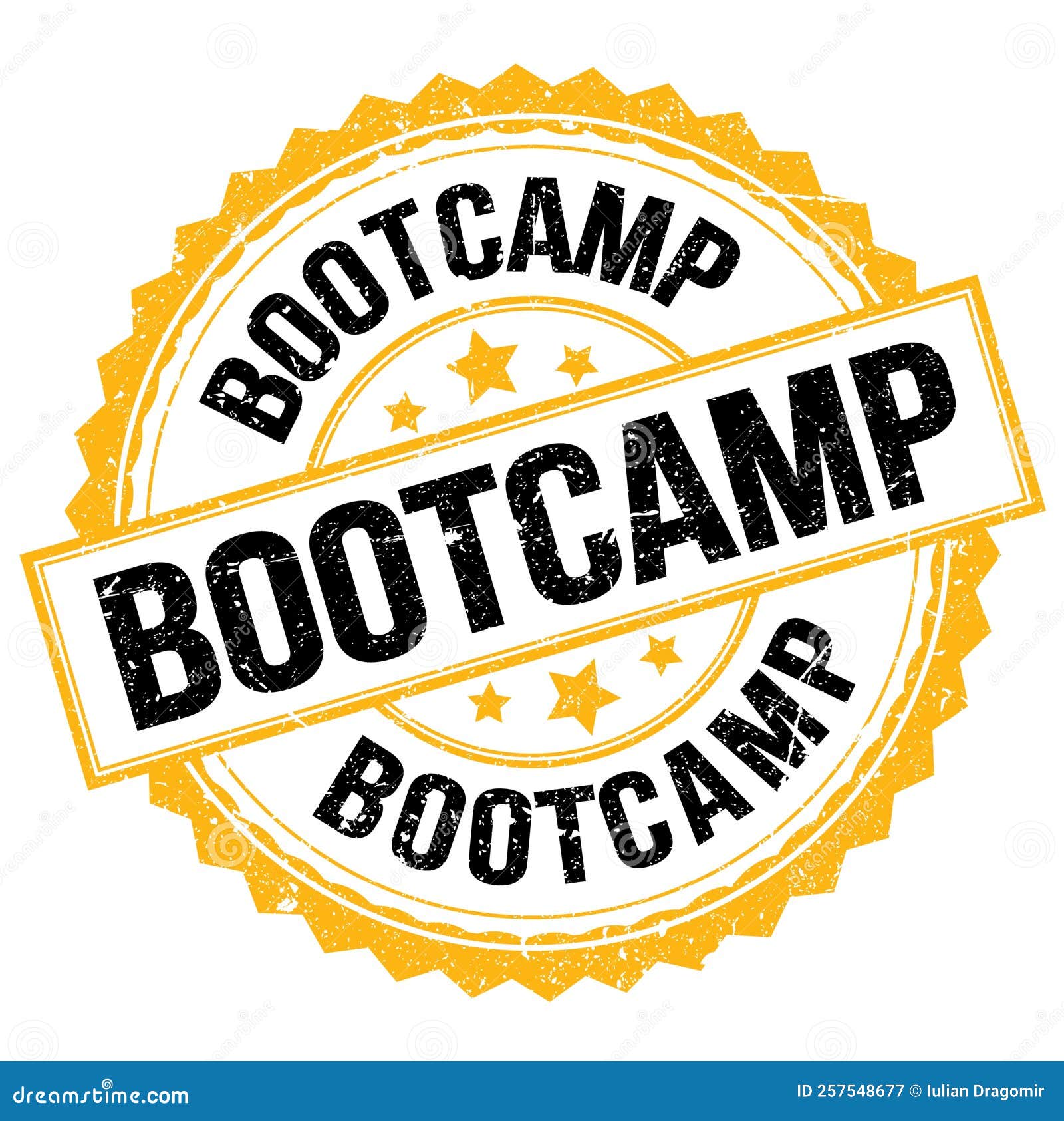 BOOTCAMP Text On Red Blue Ribbon Stamp Stock Photography ...