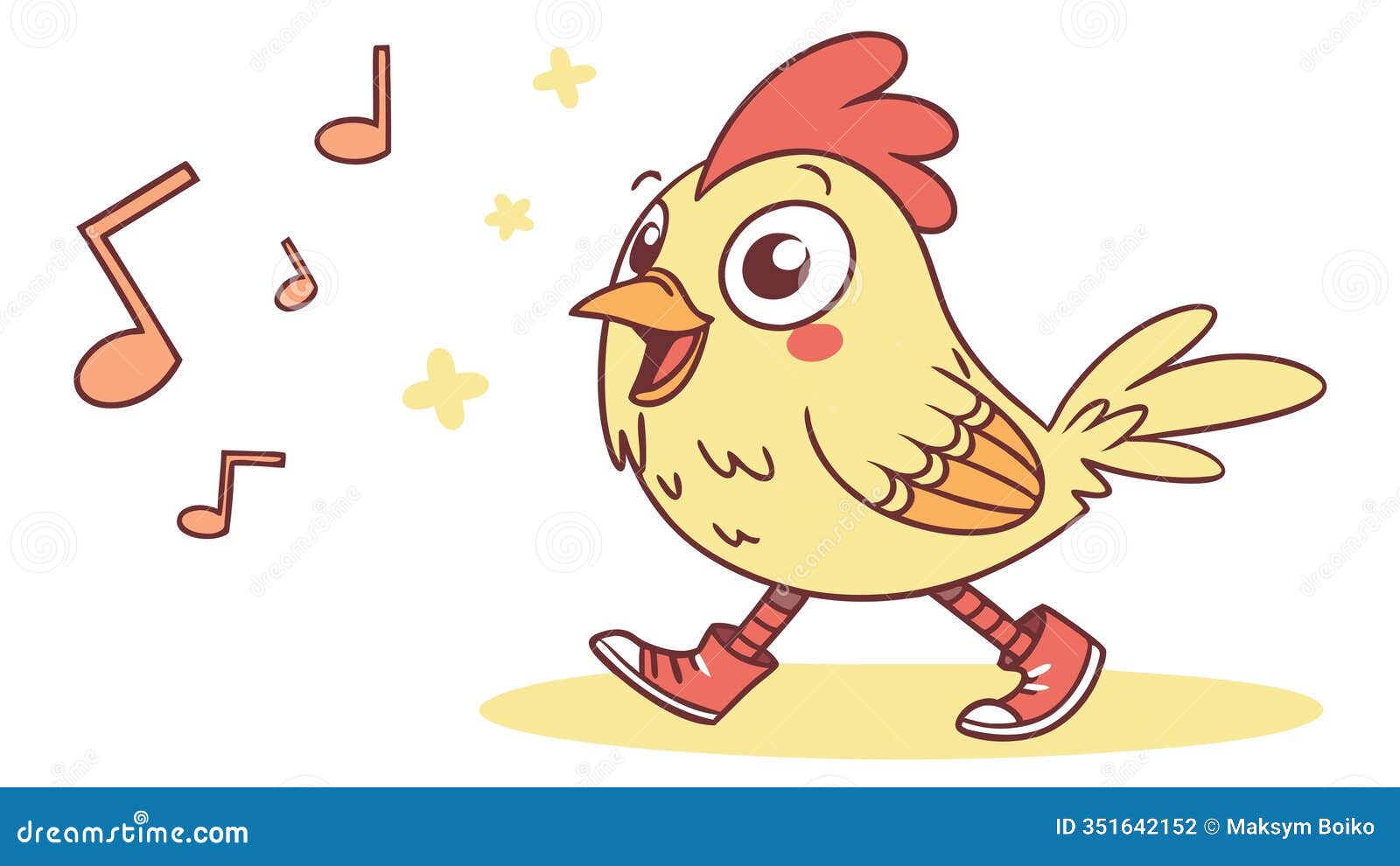 Booted Bantam Chicken Energetic Cries Jungle Vector Stock Vector ...