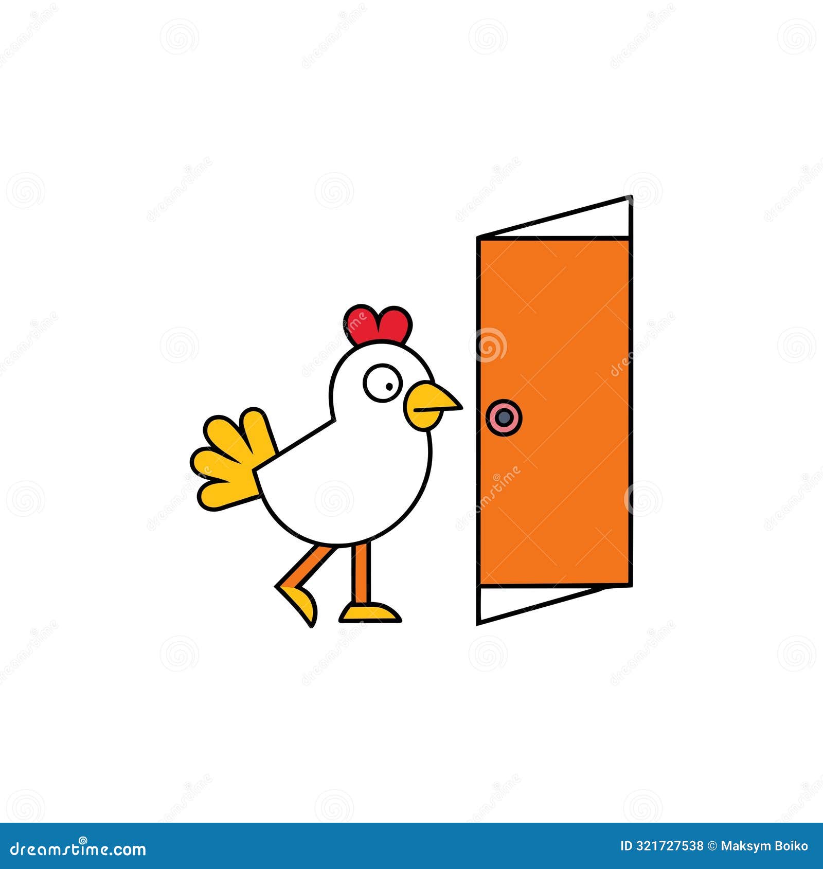 Booted Bantam Chicken Knocks Icon Vector Illustration Stock Vector ...