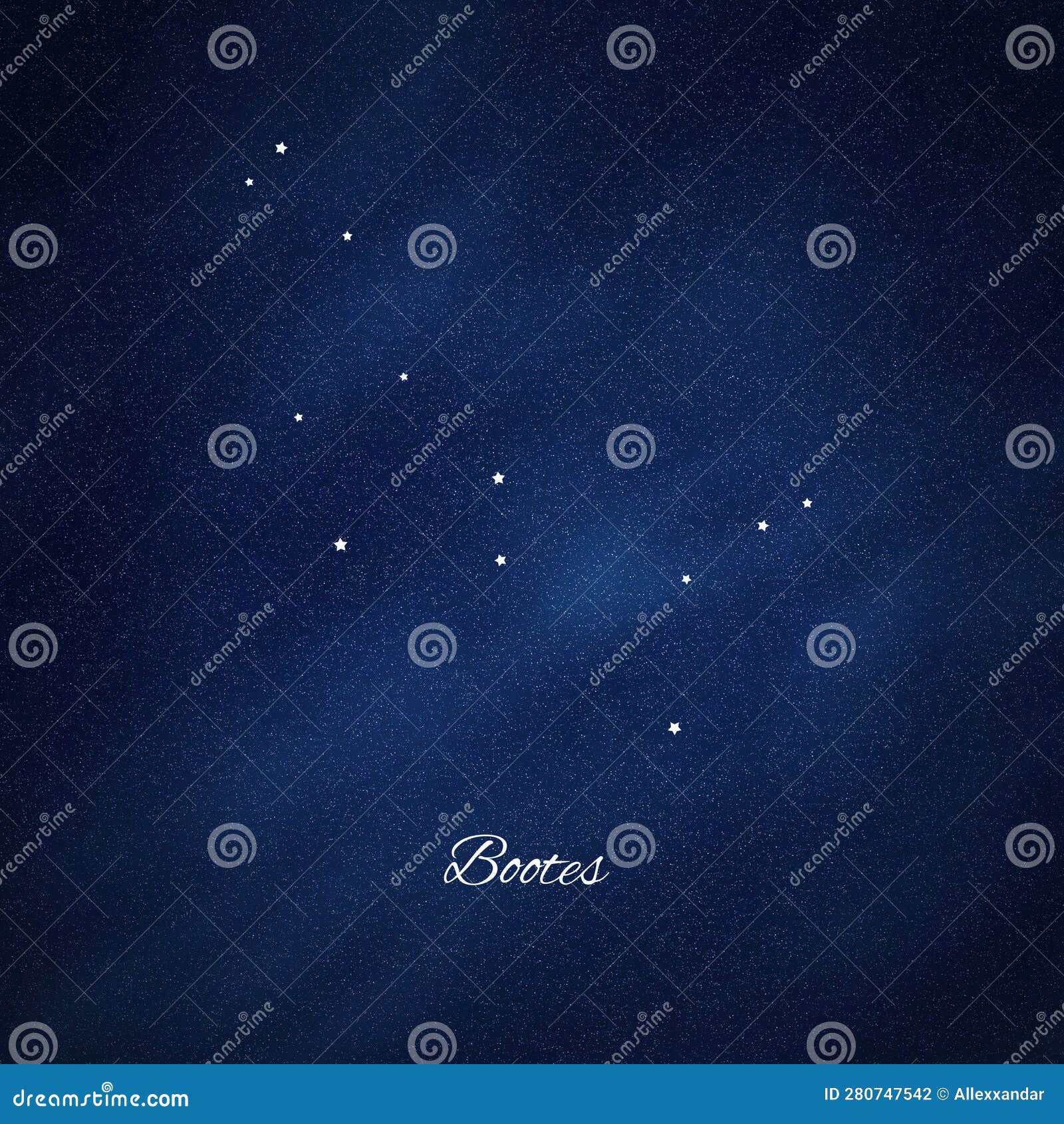 Bootes Constellation, Herdsman Constellation Stock Image ...