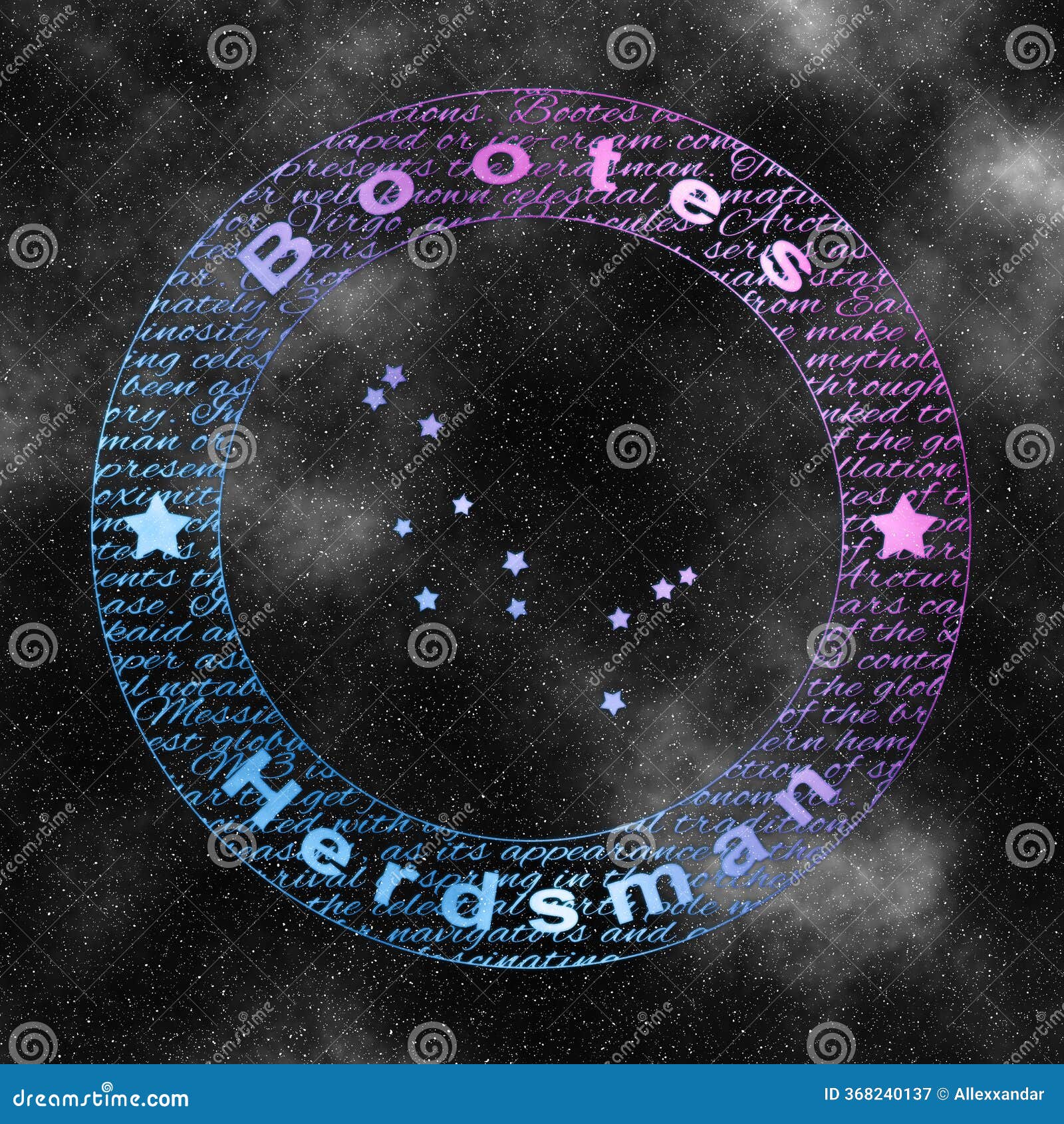 Bootes Star Constellation, Herdsman Constellation Stock Photo ...
