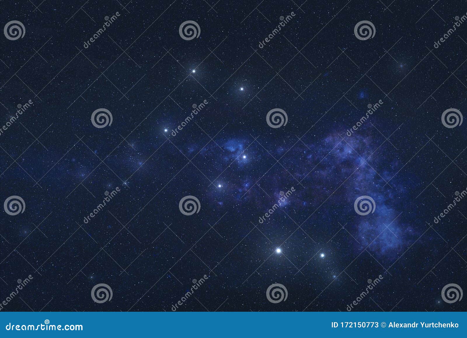 Bootes Constellation in Outer Space Stock Illustration - Illustration ...