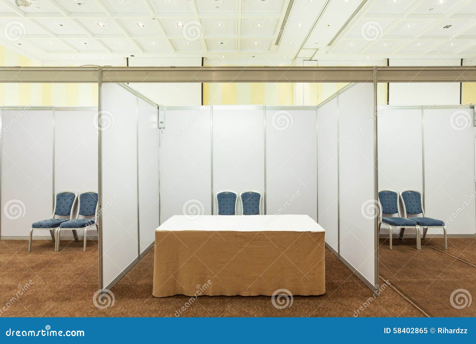 Booth with lighting stock image. Image of grey, advertising - 58402865