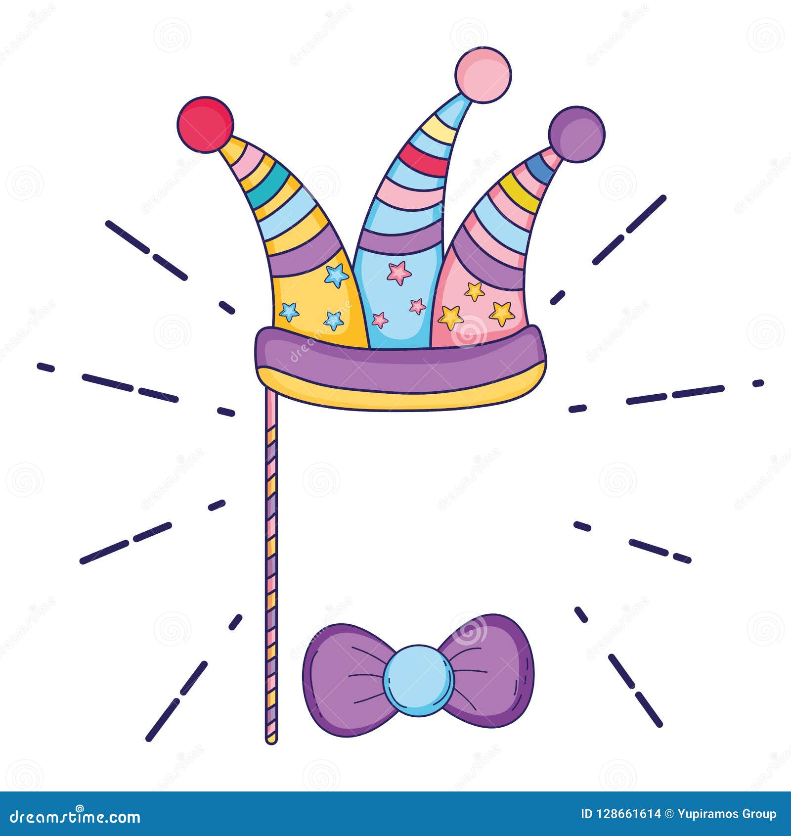 Booth props cartoons stock vector. Illustration of jester - 128661614