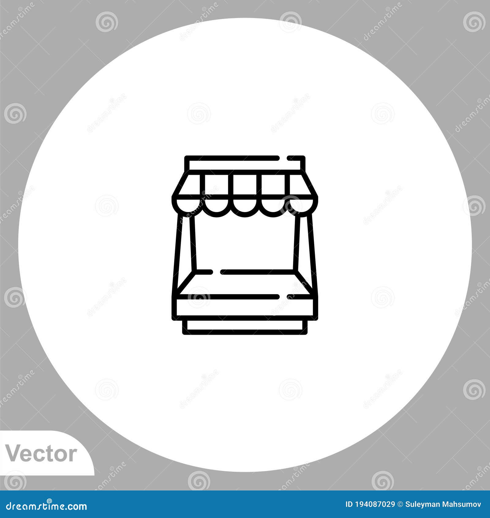 Booth Vector Icon Sign Symbol Stock Vector - Illustration of exhibition ...