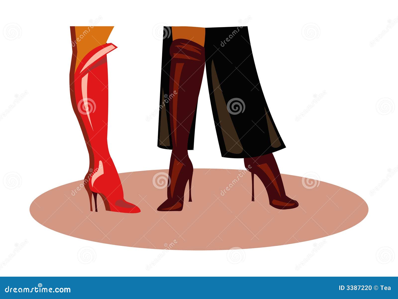 Boots stock vector. Illustration of legs, posing, boot - 3387220