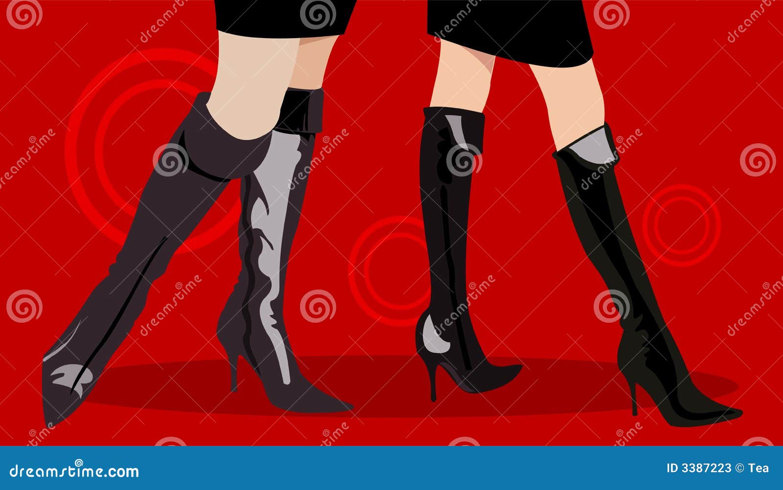 Boots stock vector. Illustration of foot, female, people - 3387223