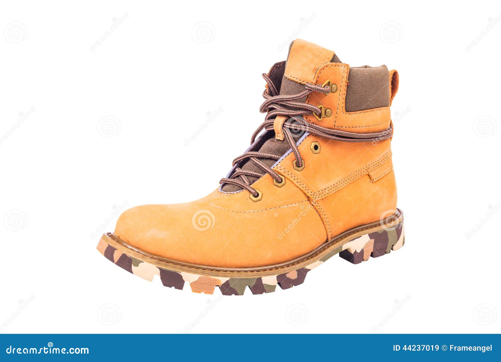 Boots brown color on white stock image. Image of color - 44237019