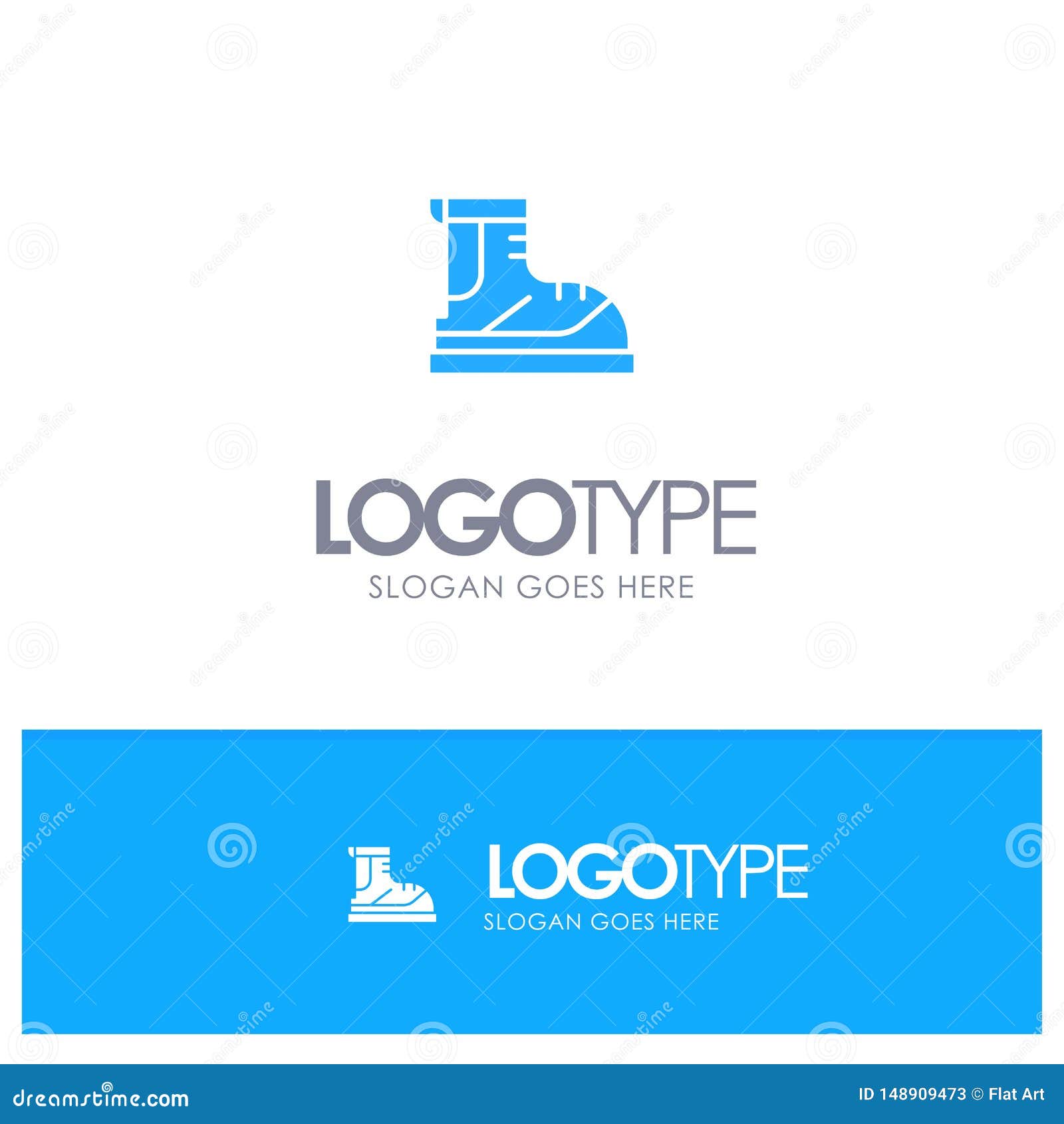 Boots, Hiker, Hiking, Track, Boot Blue Logo Vector Stock Vector ...