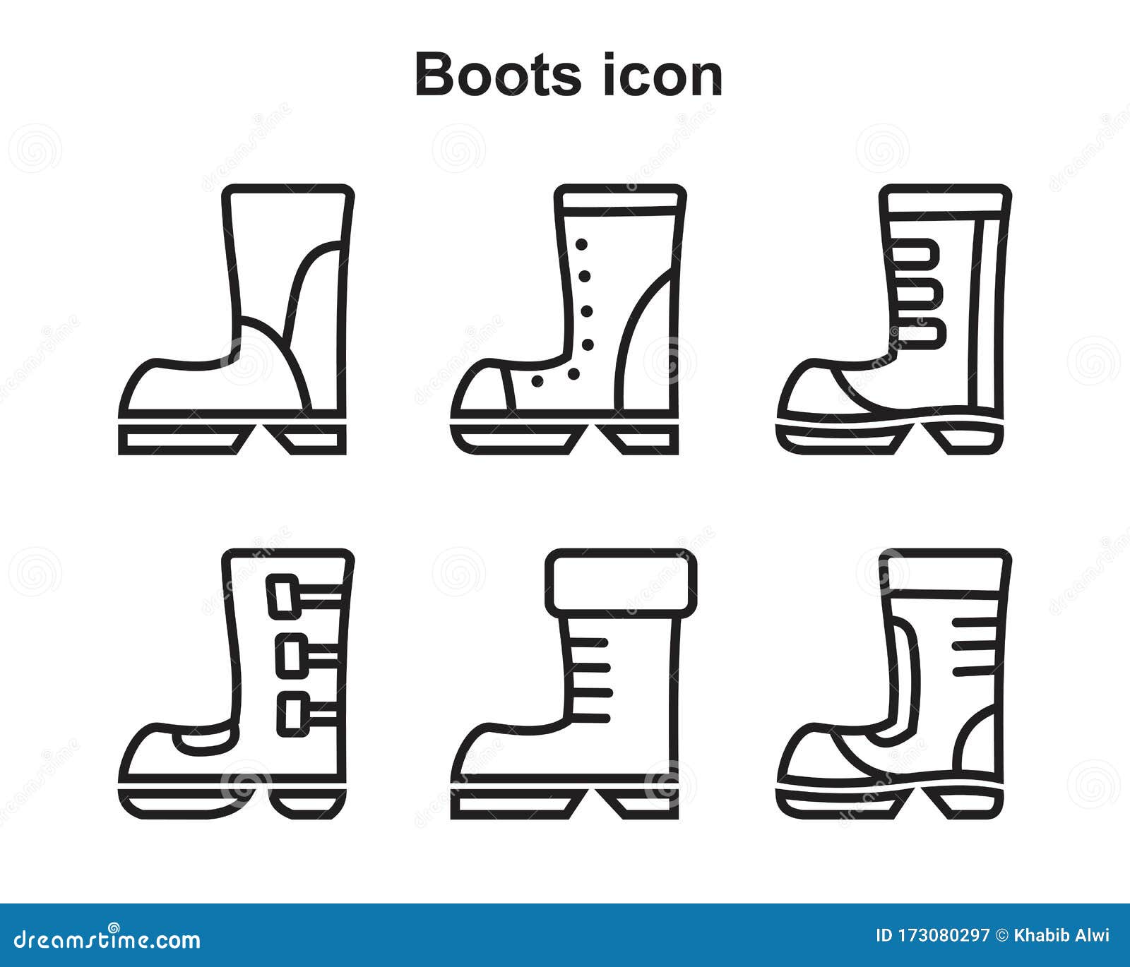 Boots Icon Template Black Color Editable. Boots Icon Symbol Flat Vector ...
