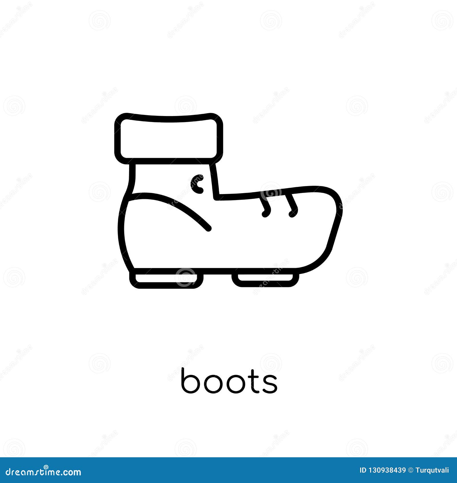 Boots Icon. Trendy Modern Flat Linear Vector Boots Icon on White Stock ...