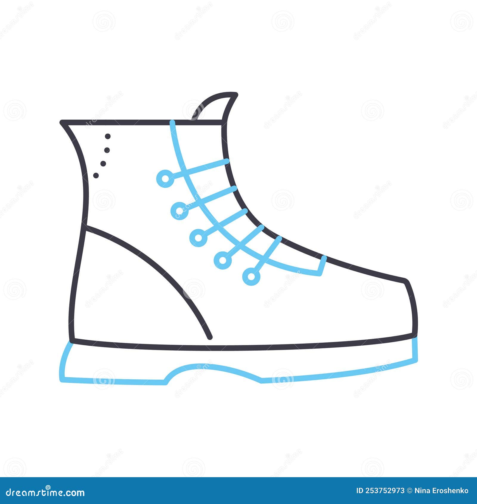 Boots Line Icon, Outline Symbol, Vector Illustration, Concept Sign ...