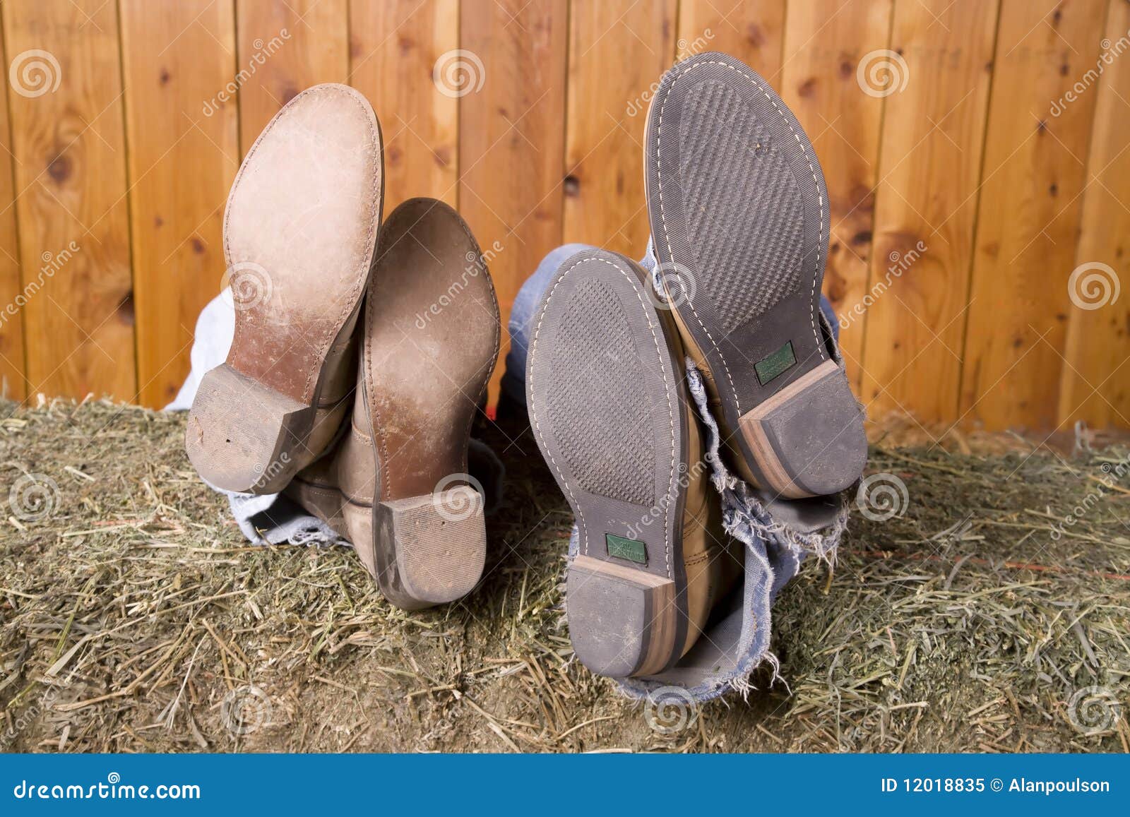 Boots over hay stock image. Image of boots, couple, bale - 12018835