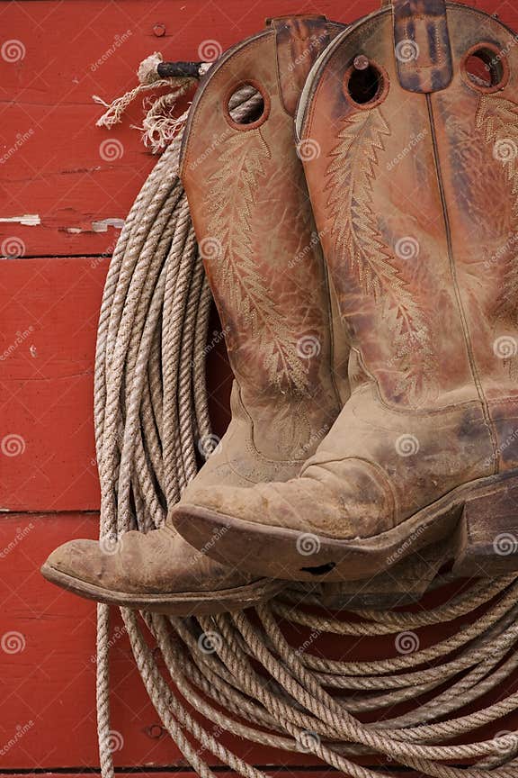 Boots and Rope stock photo. Image of boots, western, ranch - 459990
