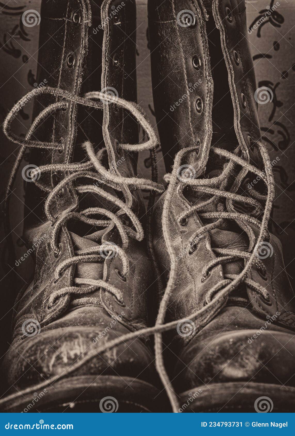 Red Boots And Untied Shoelaces Royalty-Free Stock Photo | CartoonDealer ...