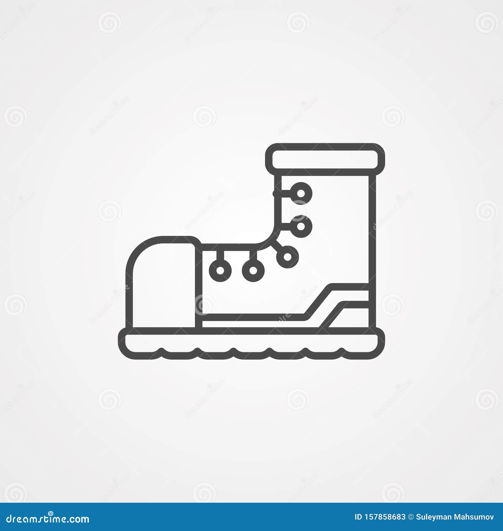 Boots Vector Icon Sign Symbol Stock Illustration - Illustration of flat ...